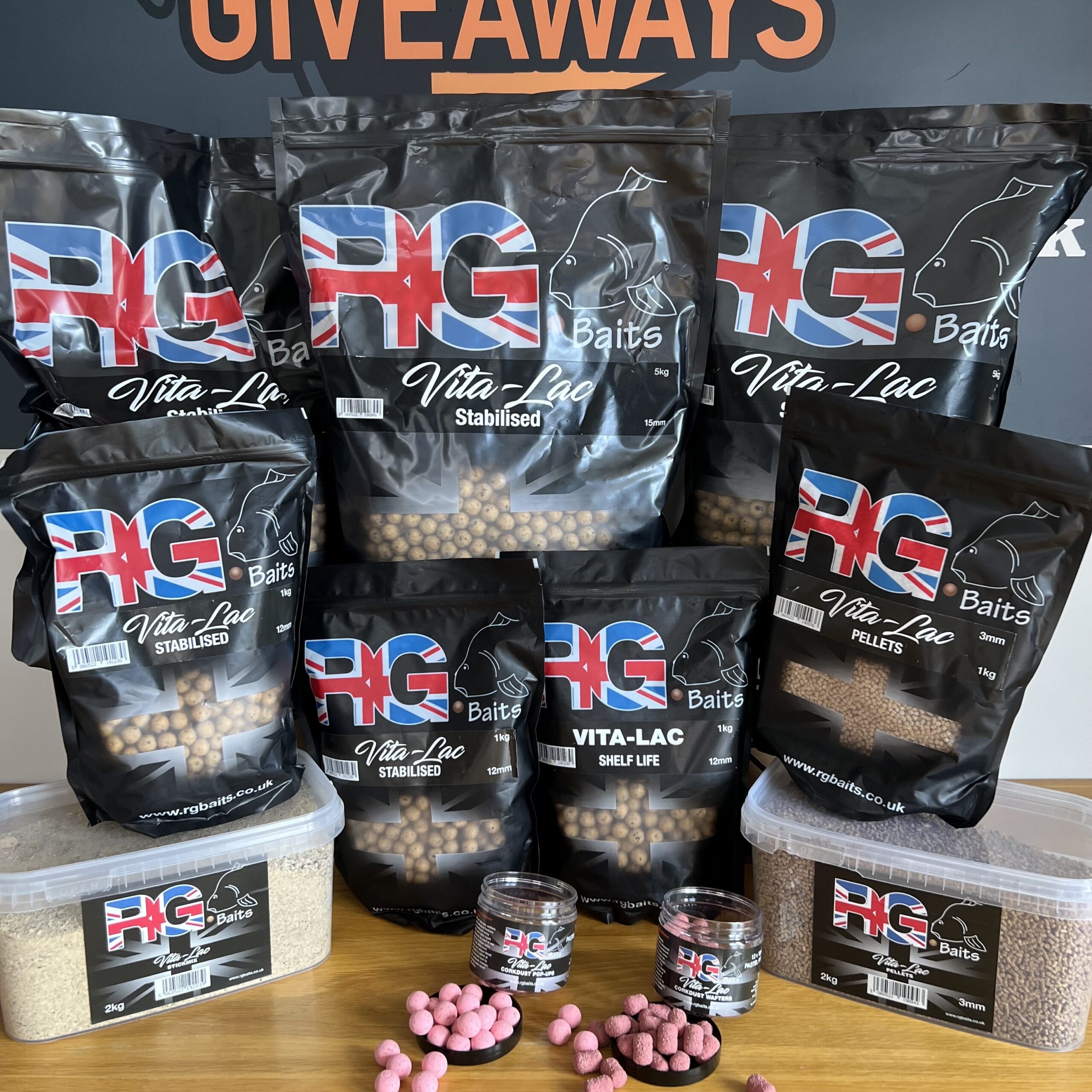 23kg+ RG baits vita lac bundle | Carp Tackle Giveaways